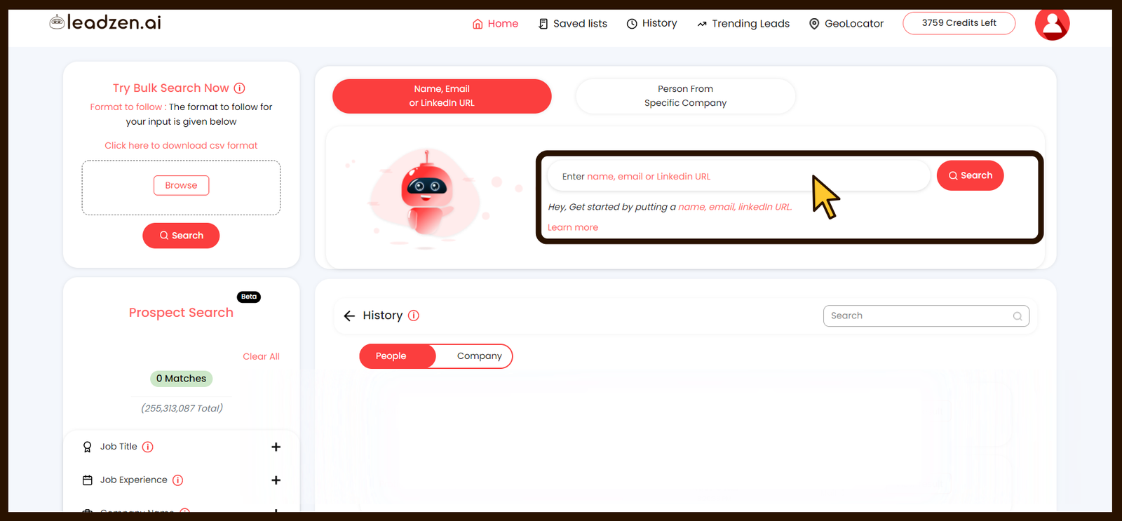 Use Leadzen.ai To Identify Any Email Id